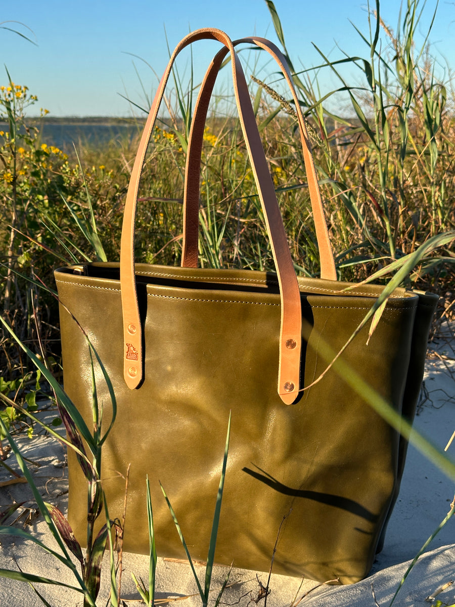 Large Tote - Wickett & Craig Harness Leather – Zane's Handmade