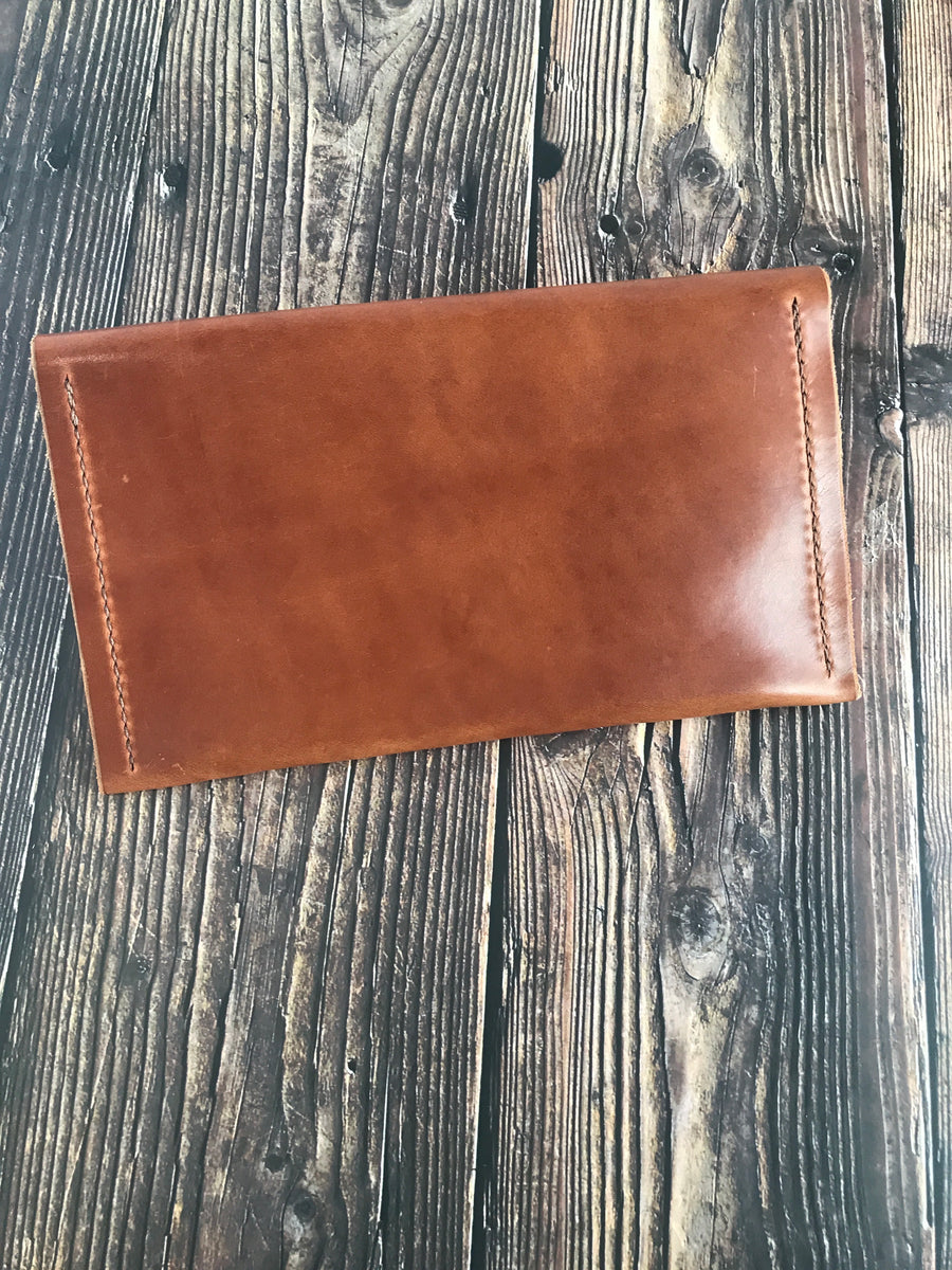 Envelope Clutch - Buck Brown Harness Leather – Zane's Handmade
